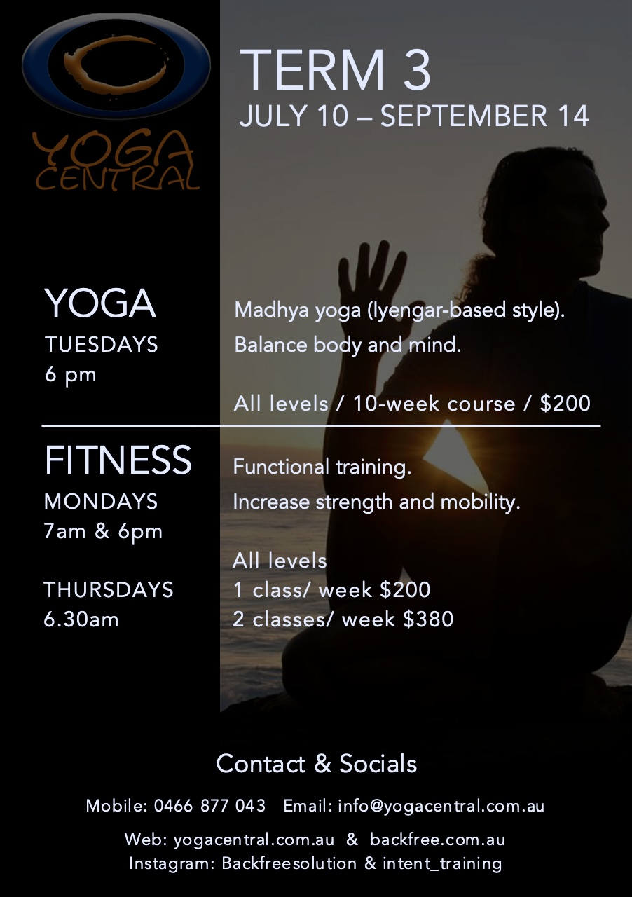 Yoga & Fitness Classes, Term 3 2023 – Yoga Central